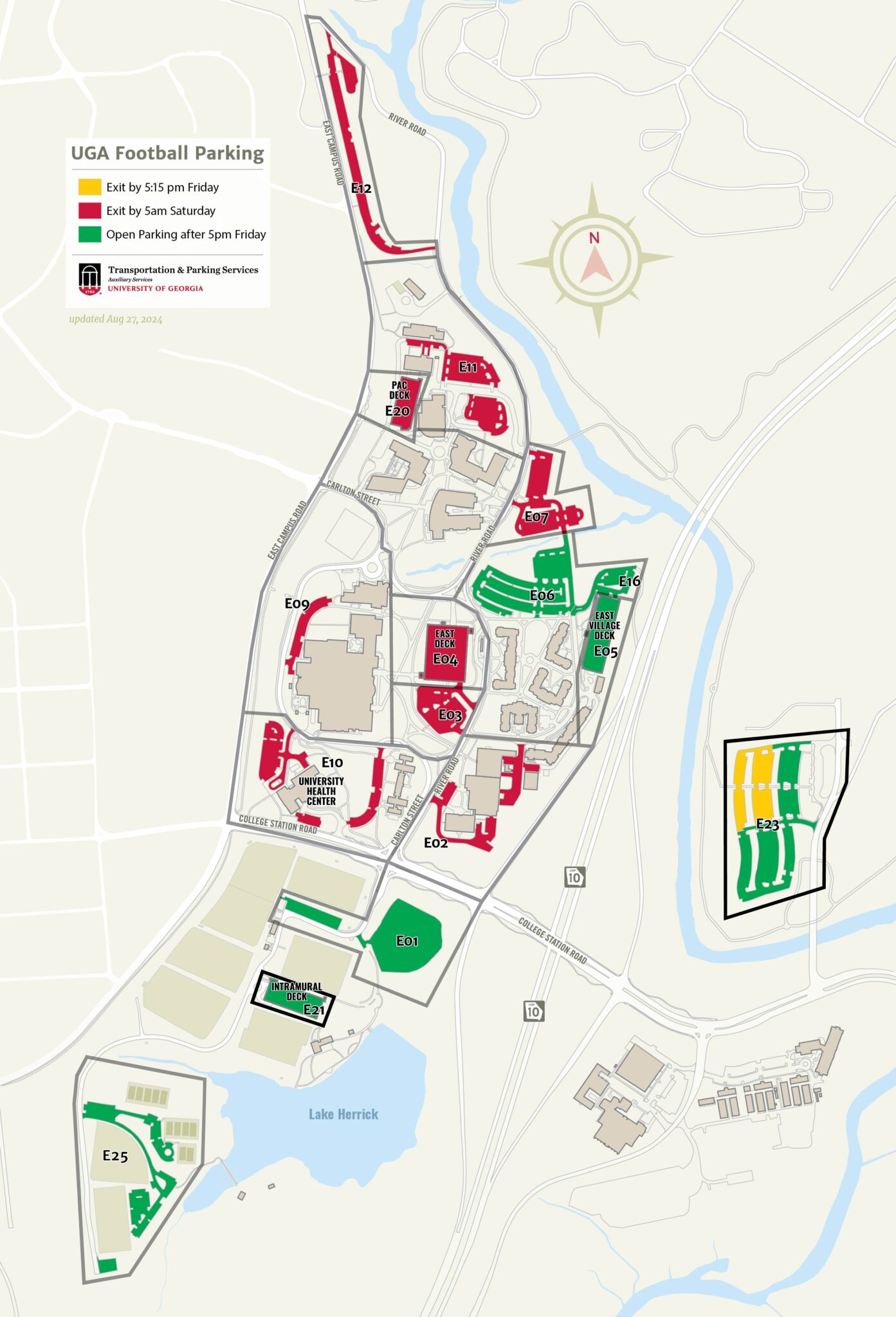 Football Parking - UGA Transportation & Parking Services