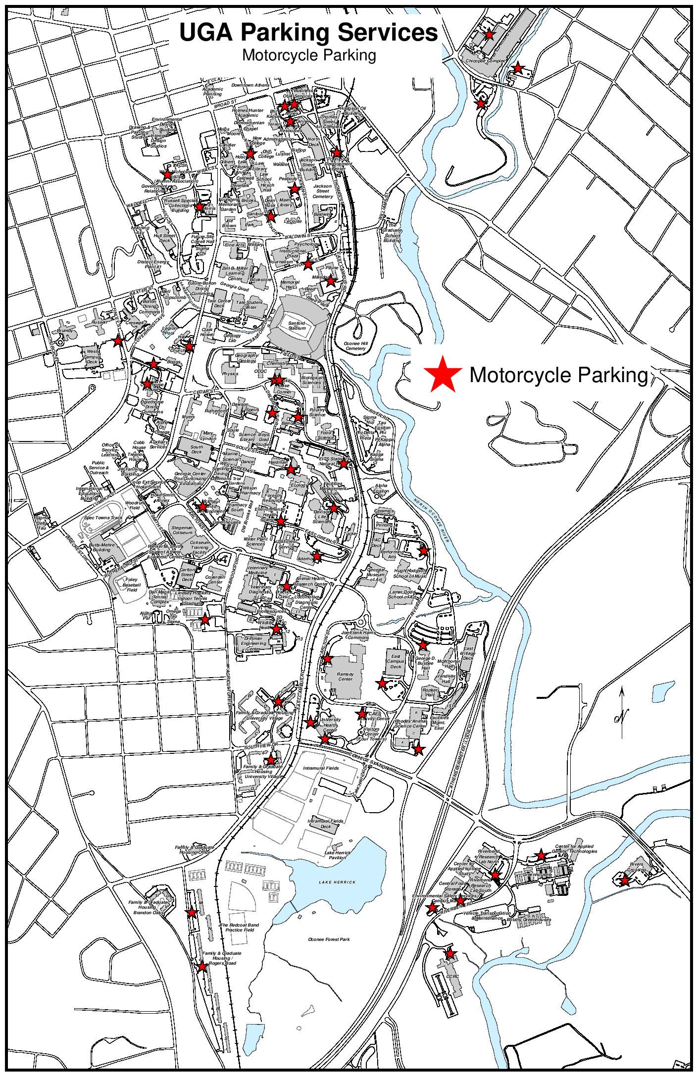 Uga Campus Map Parking World Map